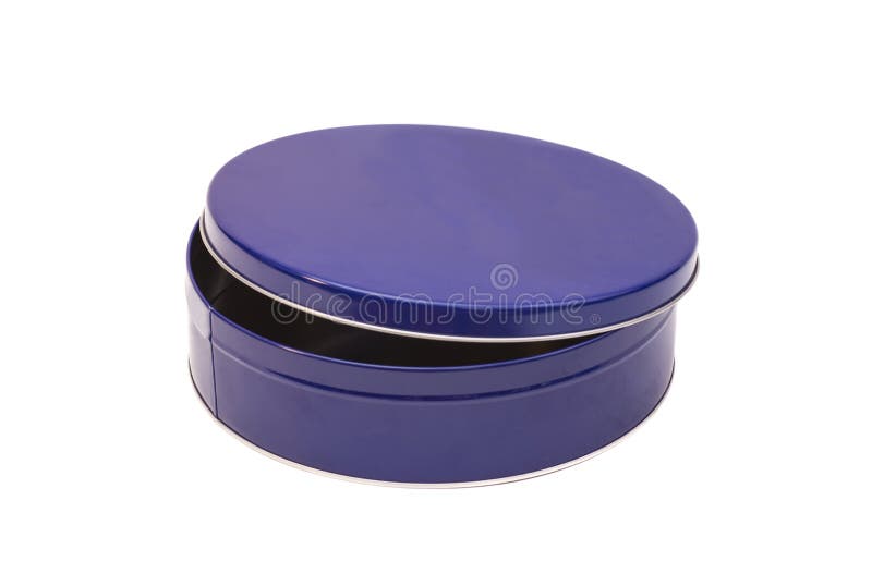 Open Round Gift Box with Red Ribbon Bow Stock Image - Image of ...