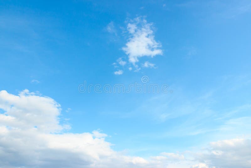 Blue Open Sky with White Clouds Landscape in Spring Day Stock Photo ...