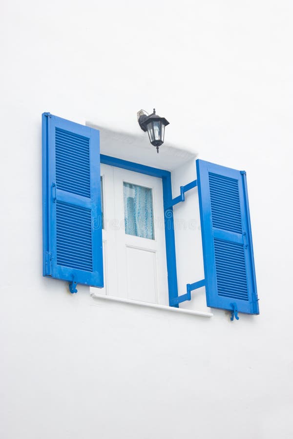 Blue Open Window. stock image. Image of blue, texture - 34242149