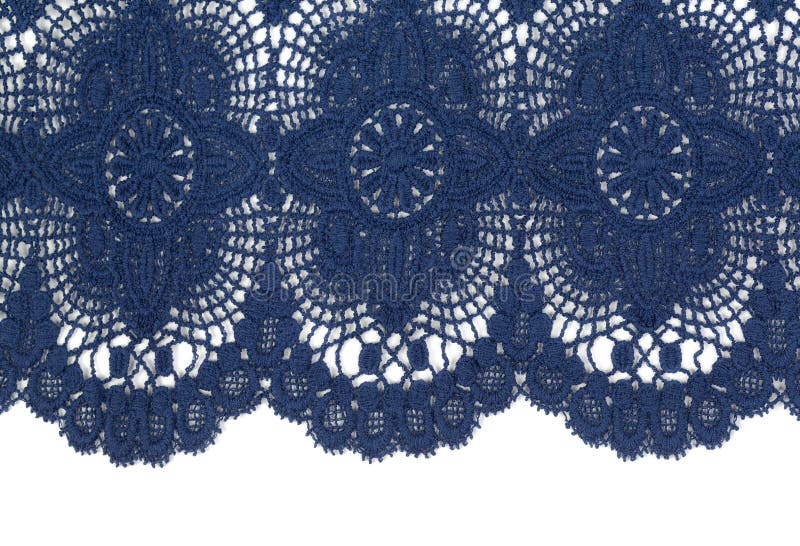 White Openwork Lace on a Blue Background. Stock Photo - Image of ...