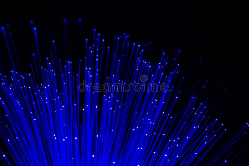 Blue optical fiber stock image. Image of communication - 210505225