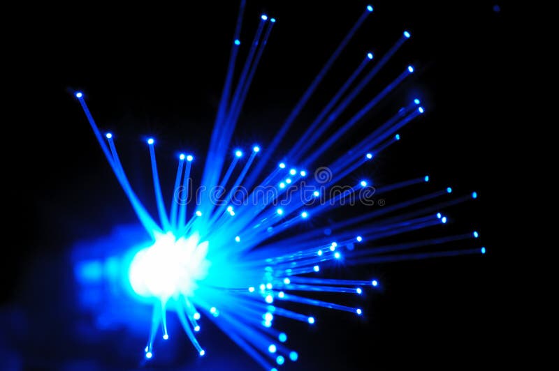 Blue Fiber Optic Lights stock image. Image of internet - 10173619