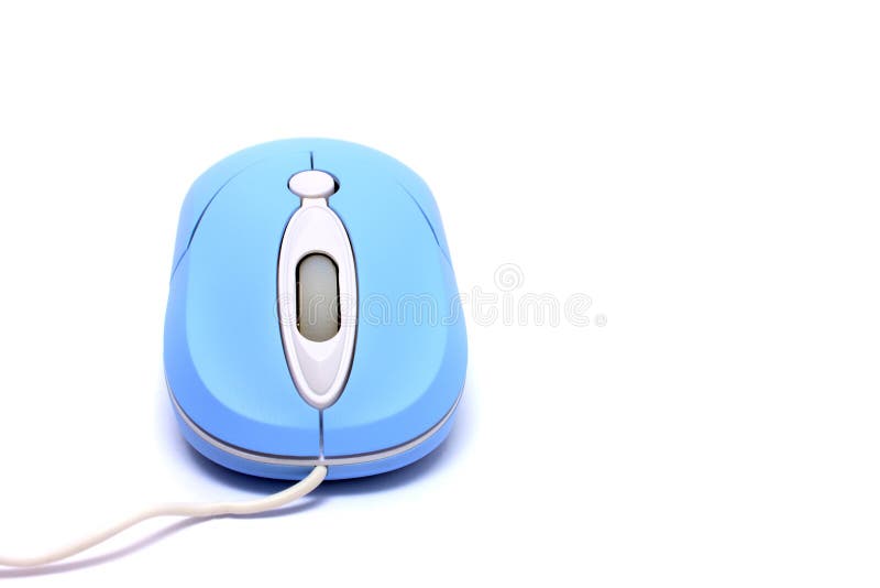 Blue Optical Mouse stock image. Image of wheel, connected - 7648937