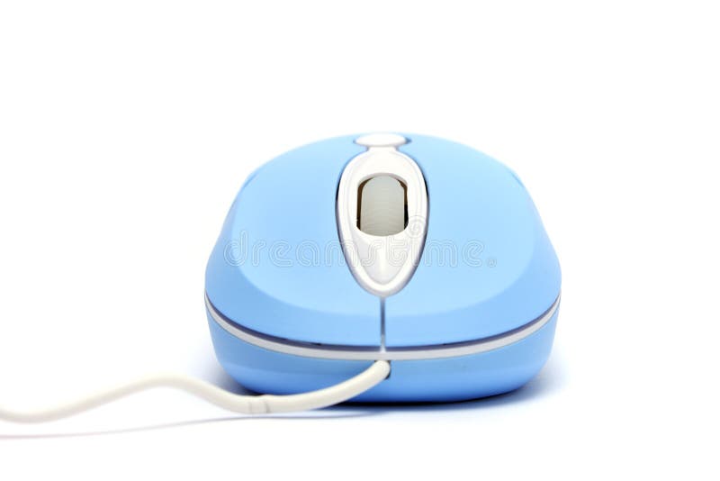 Blue Optical Mouse stock photo. Image of stylish, silver - 7648992