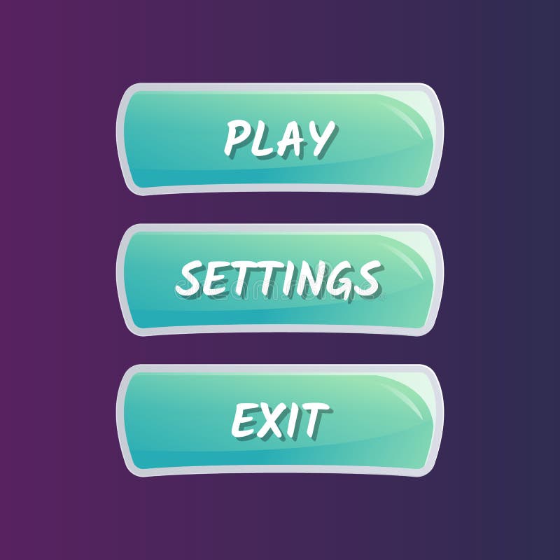 Blue Options Selection Windows in Cartoon Style Stock Illustration ...