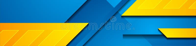 Blue and Orange Abstract Tech Geometric Banner Stock Vector ...