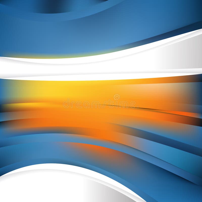 Blue and Orange Background Design Template Stock Vector - Illustration ...