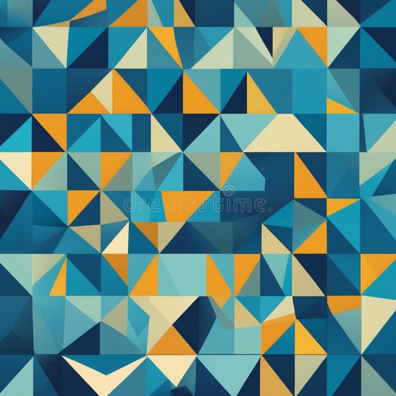 Blue Orange Black Background with Abstract Triangle Pattern Stock ...