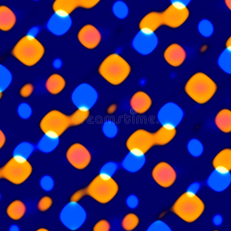 Blue Orange Blots Pattern. Strange Image Composition. Computer Screen ...