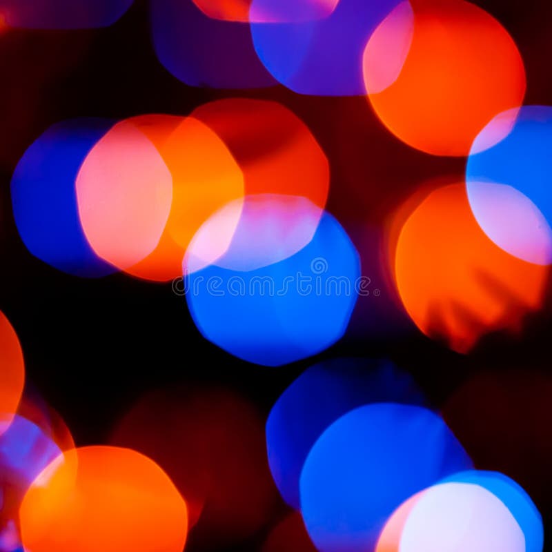 Blue and Orange Bokeh Lights Stock Photo - Image of festive, orange ...