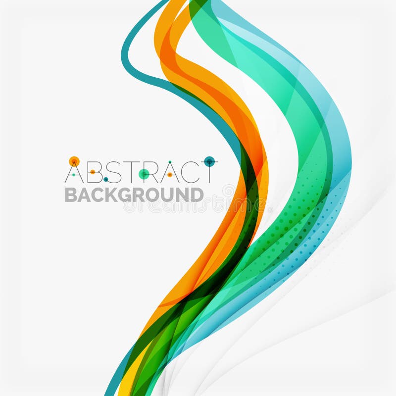 Blue and Orange Color Line Abstract Background Stock Vector ...