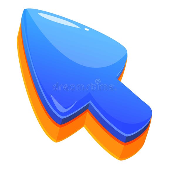 Blue and Orange Computer Mouse Cursor Pointing Up and Right Stock Illustration - Illustration of ...
