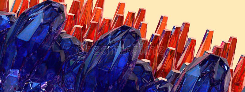 Blue and Orange Crystal Sphere Shape Design Element Refraction and ...