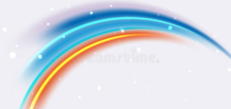 Blue and Orange Dynamic Hight Speed Curve Ray on White Background ...