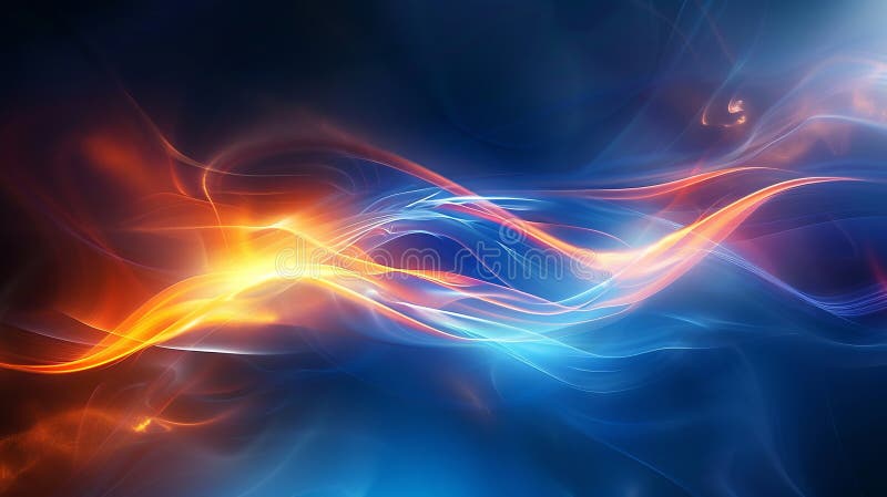 A Blue and Orange Fire Background Stock Photo - Image of blue, smoke ...