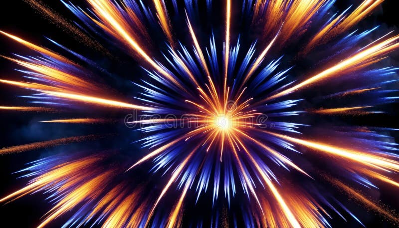 Blue and Orange Firework Explosion Stock Photo - Image of illuminated ...
