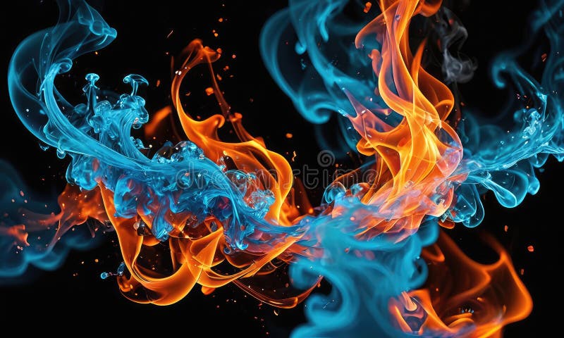 A Blue and Orange Flame is Shown in the Image, with the Blue Flame ...