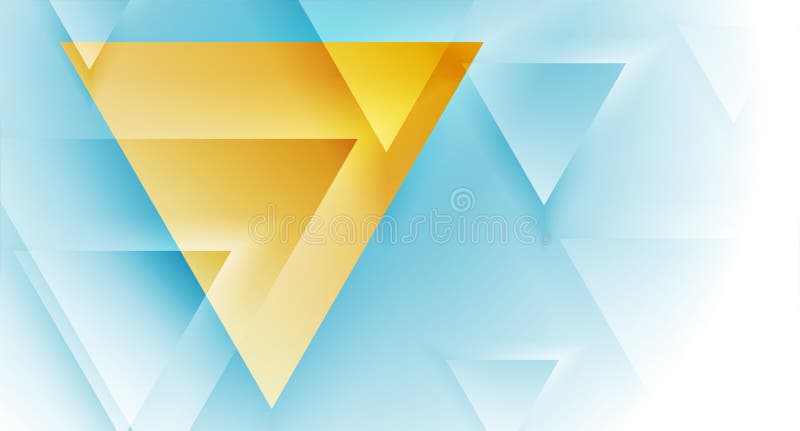 Blue Orange Geometric Tech Background with Glossy Triangles Stock ...