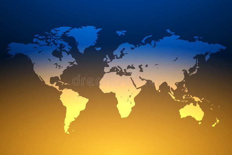 Blue and Orange Global Map Background, Vector Stock Vector ...