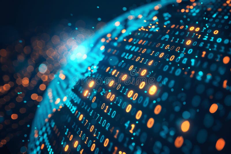 A Blue and Orange Globe with a Lot of Numbers on it Stock Image - Image ...