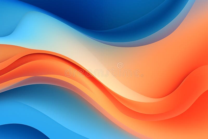 Blue and Orange Gradient Dynamic Fluid Background Stock Illustration - Illustration of backdrop ...