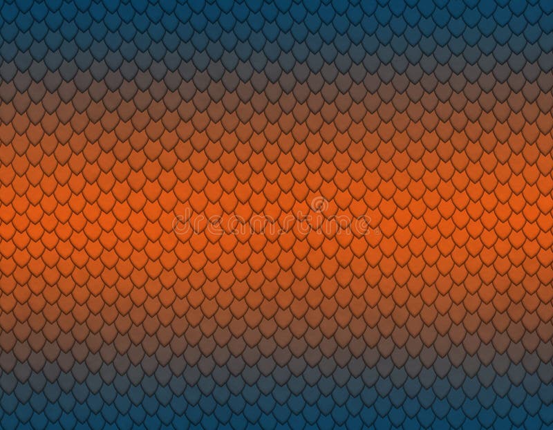 Blue and Orange Gradient Snake Skin Pattern, Sharp Scale Stock ...