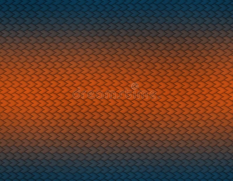 Blue and Orange Gradient Snake Skin Horizontal Pattern, Heart Shape ...