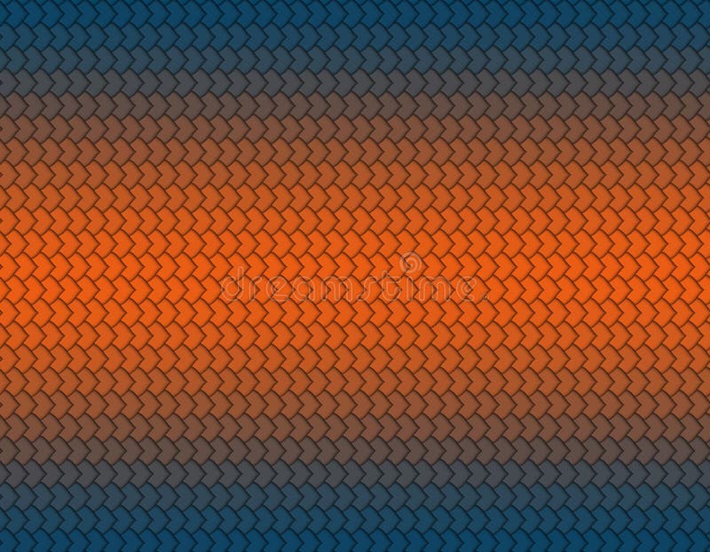 Blue and Orange Gradient Snake Skin Horizontal Pattern, Short Sharp ...