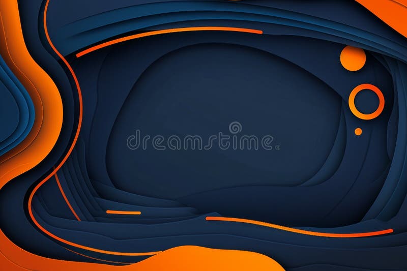 Blue and Orange Gradient Wave Abstract Background. Stock Illustration ...