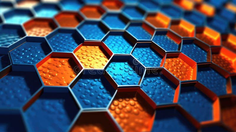 Honeycomb Technology Background Texture Wallpaper. Generative AI Stock ...