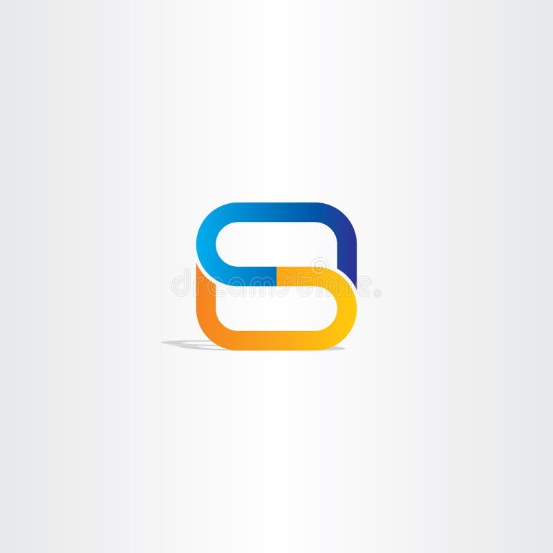 Blue Orange Letter S Logo Symbol Design Logotype Stock Vector ...