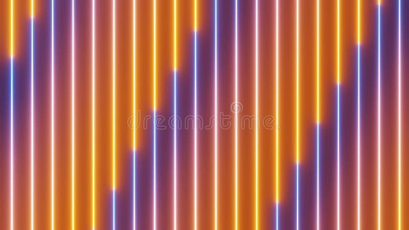 Blue and Orange Neon Lines Loop Animated Background Stock Video - Video ...