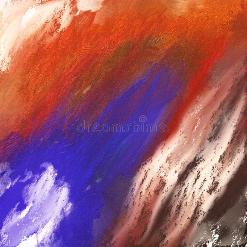 Blue orange painting stock illustration. Illustration of light - 78572602