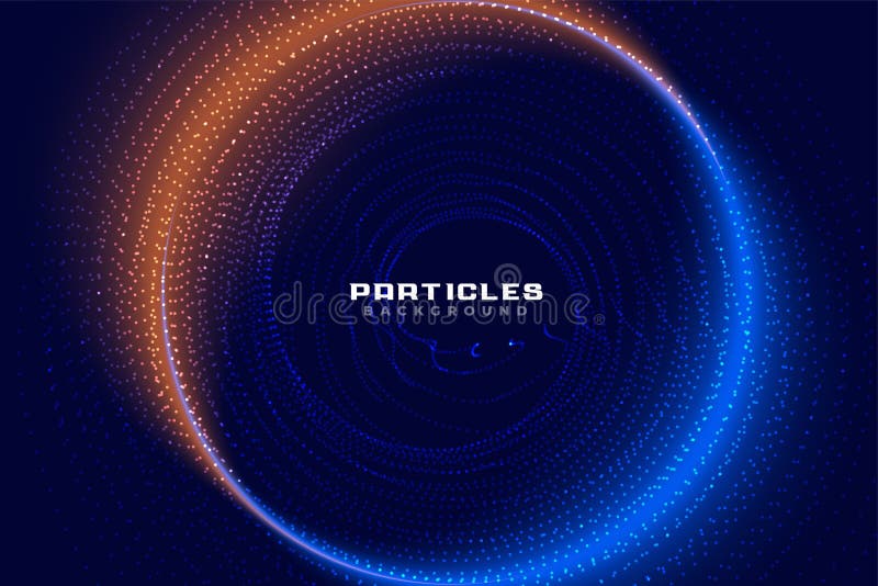 Blue and Orange Particles Frame Technology Background Stock Vector ...