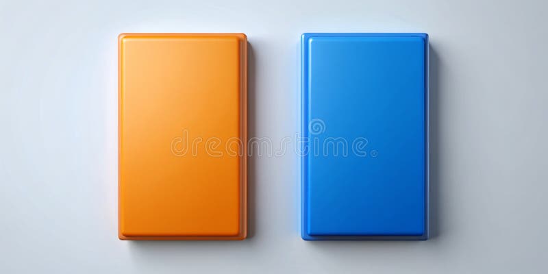 A Blue and Orange Rectangular Objects Generative AI Stock Photo - Image ...