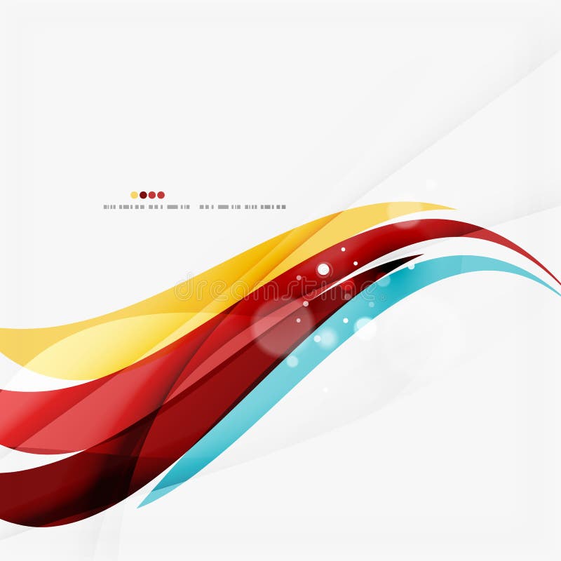 Blue, Orange, Red Swirl Wave Lines. Light Design Stock Vector ...