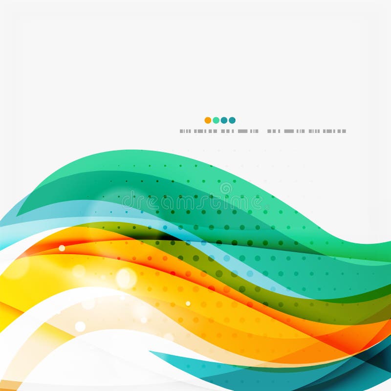 Blue, Orange, Red Swirl Wave Lines. Light Design Stock Vector ...