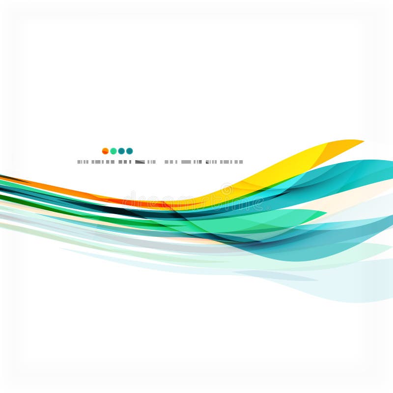 Blue, Orange, Red Swirl Wave Lines. Light Design Stock Vector ...