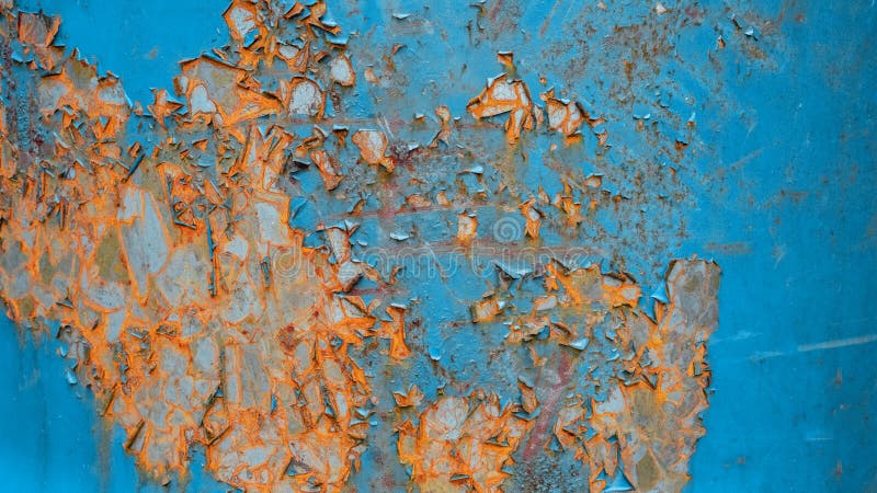 Blue Orange Rustic Abstract Concrete Stone Rusty Rust Metal Steel ...