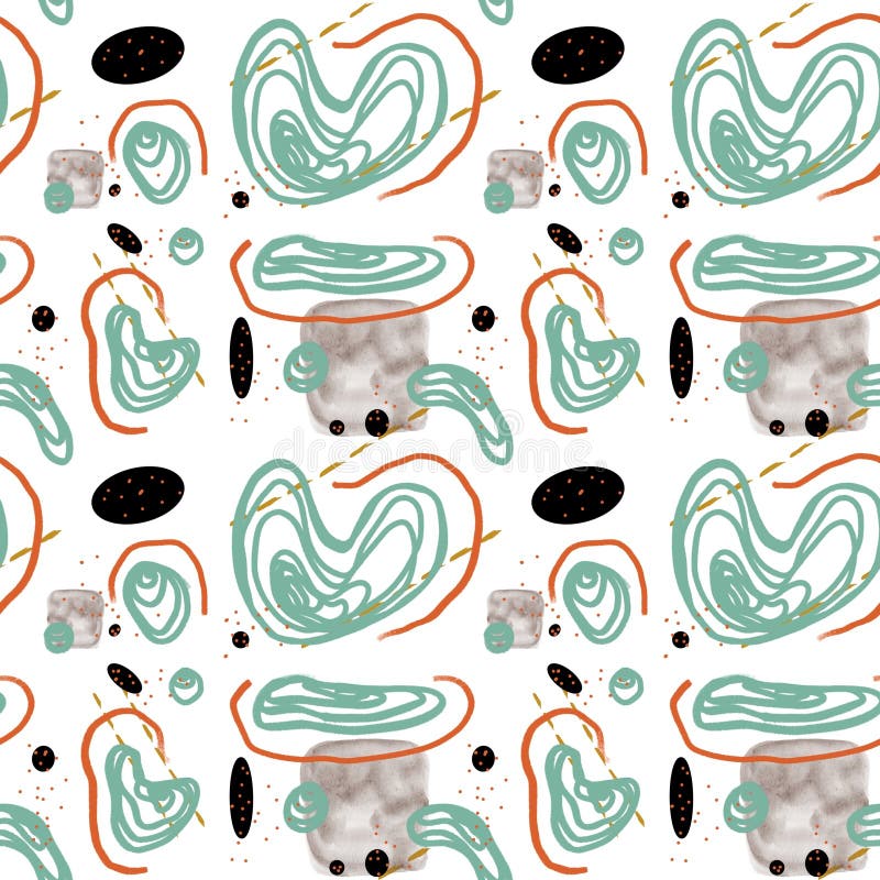 Blue Orange Smooth Lines Abstract Movement Pattern Stock Illustration ...