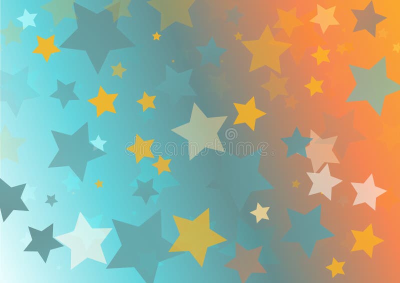 Blue and Orange Star Background Vector Stock Vector - Illustration of ...