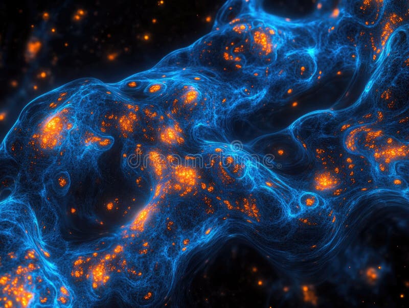 Blue Orange Stars Background Stock Image - Image of astronomy, science ...