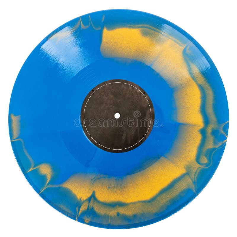Blue and Orange Swirl Vinyl Record Stock Photo - Image of isolated ...