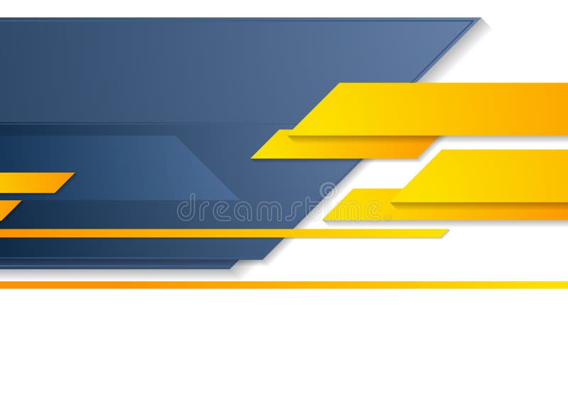 Blue Orange Tech Business Brochure Corporate Background Stock Vector ...