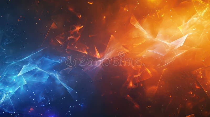 Blue and Orange Twitch Overlay Abstract Background. Generative AI Stock ...