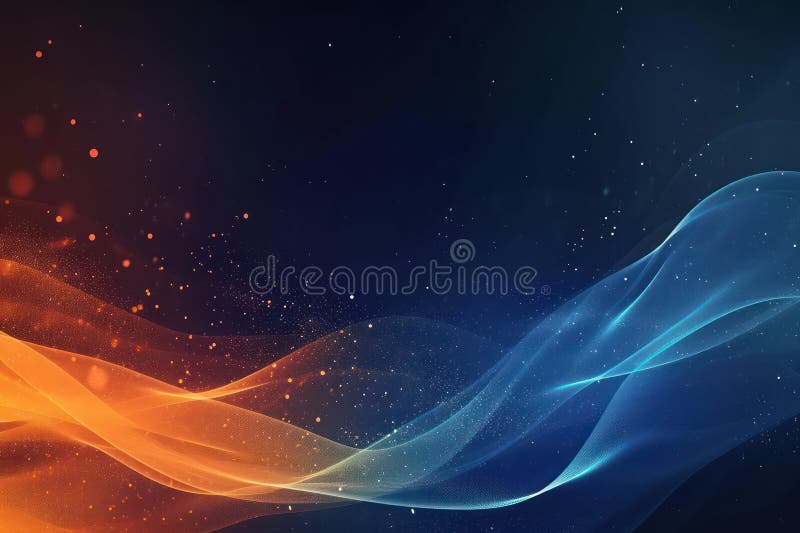 Blue and Orange Twitch Overlay Abstract Background. Generative AI Stock ...