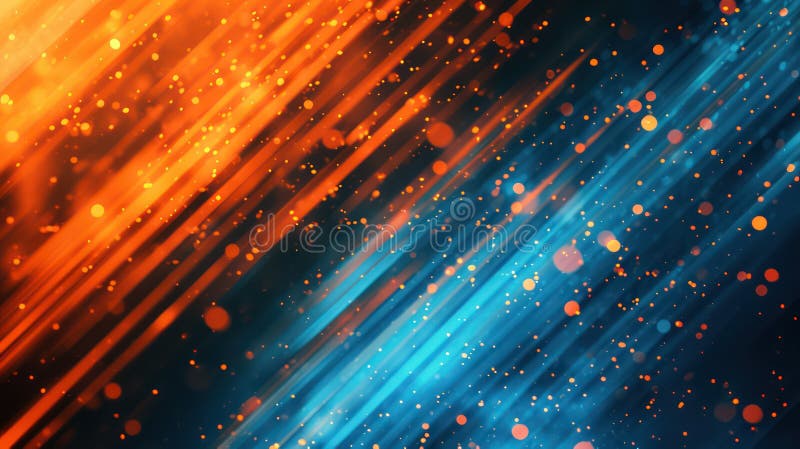 Blue and Orange Twitch Overlay Abstract Background. Generative AI Stock ...