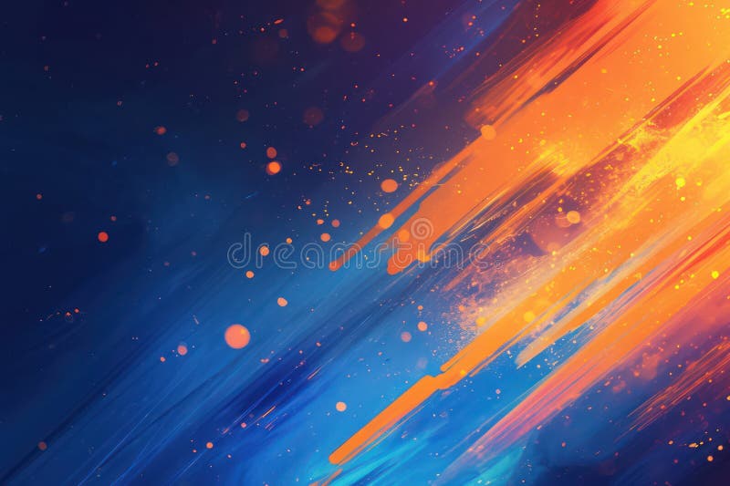 Blue and Orange Twitch Overlay Abstract Background. Generative AI Stock ...