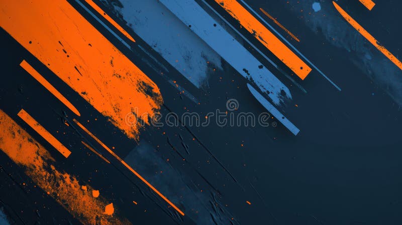 Blue and Orange Twitch Overlay Abstract Background. Generative AI Stock ...