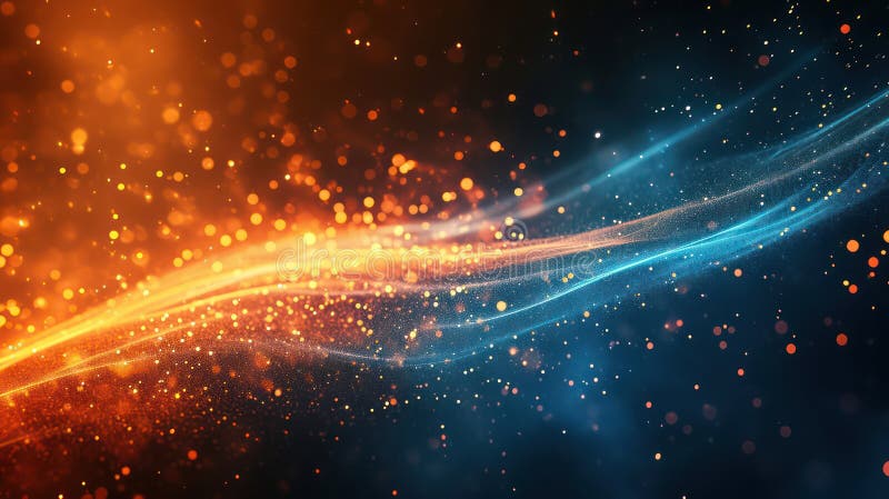 Blue and Orange Twitch Overlay Abstract Background. Generative AI Stock ...